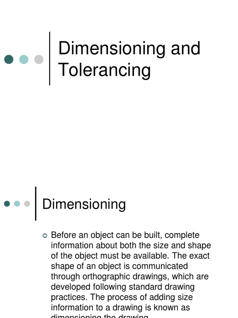 Dimensioning and Tolerancing PDF | PDF | Engineering Tolerance | Geometry