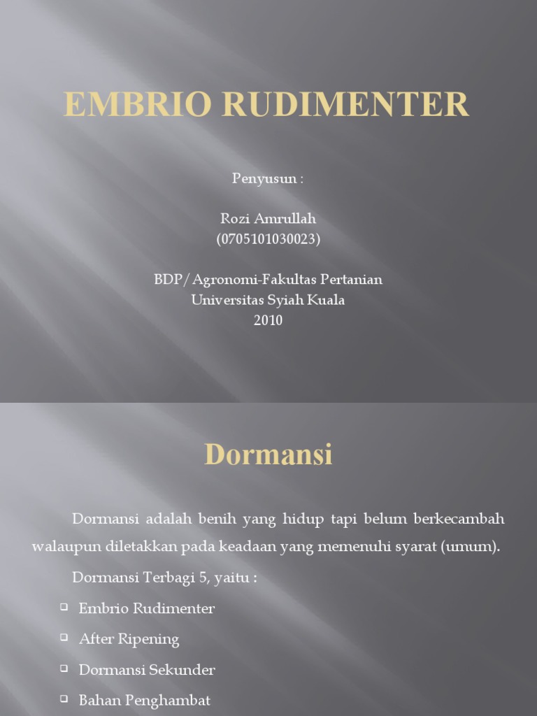 Embrio Rudimenter | PDF | Griya & Taman | Teknologi & Rekayasa