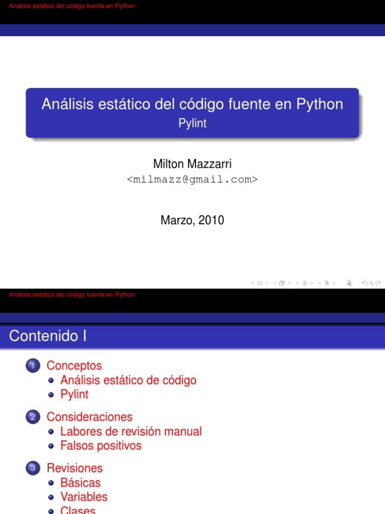 Análisis Estático de Código Fuente en Python | PDF | Python (lenguaje ...