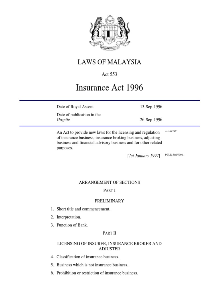 Insurance Act | PDF