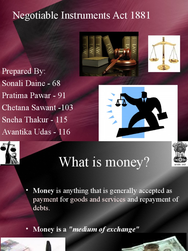 Negotiable Instruments Act | PDF | Negotiable Instrument | Cheque