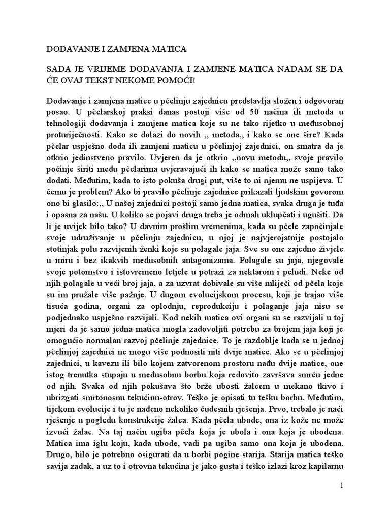 Dodavanje Matice | PDF