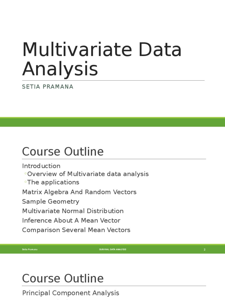 Overview of Multivariate Analysis | PDF | Data Analysis | Statistics