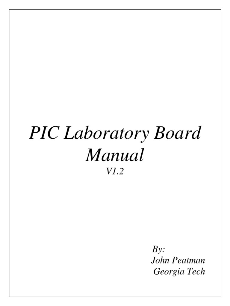 Pic Lab BD Manual | PDF | Pic Microcontroller | Subroutine