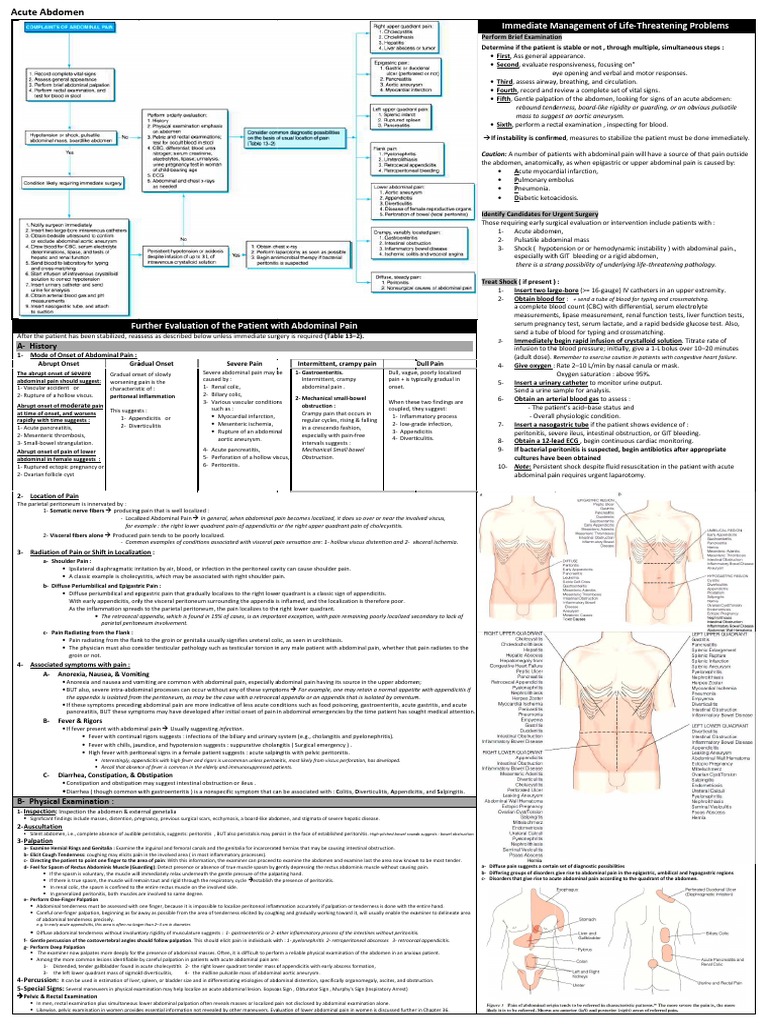 Acute Abdomen | PDF | Abdomen | Nausea