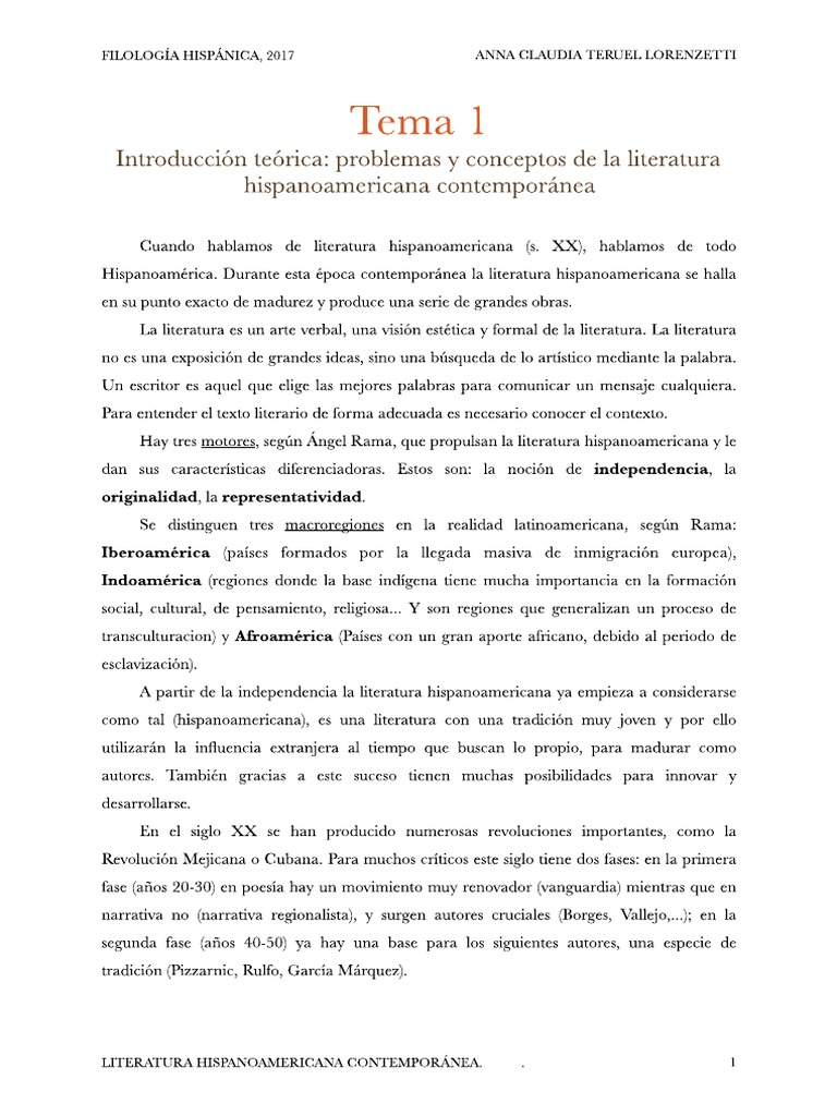 Introducción Teórica Problemas y Conceptos de La Literatura ...