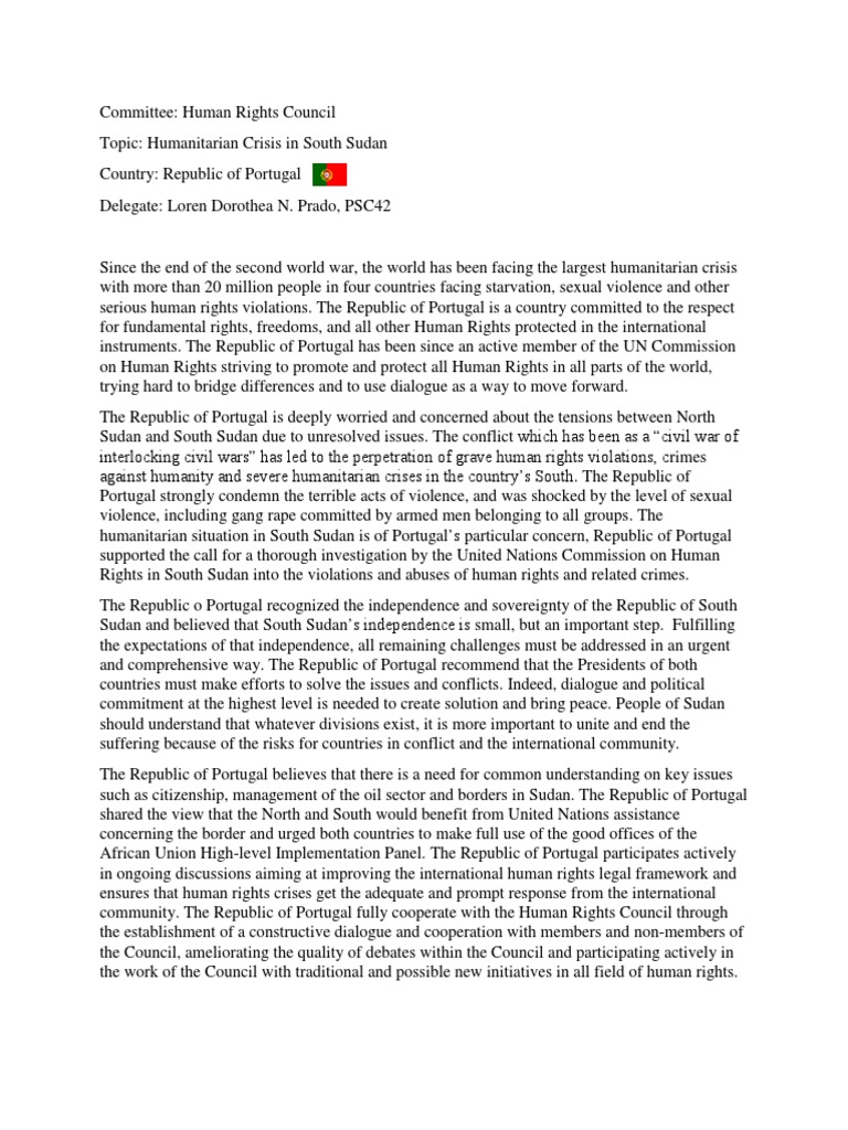 POSITION PAPER | Human Rights | United Nations | Free 30-day Trial | Scribd