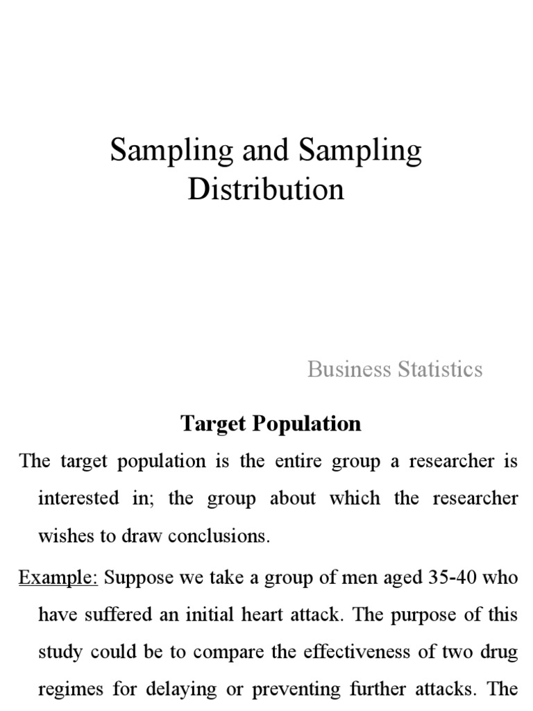 8 Sampling and Sampling Distribution - EMBA | PDF | Stratified Sampling | Sampling (Statistics)