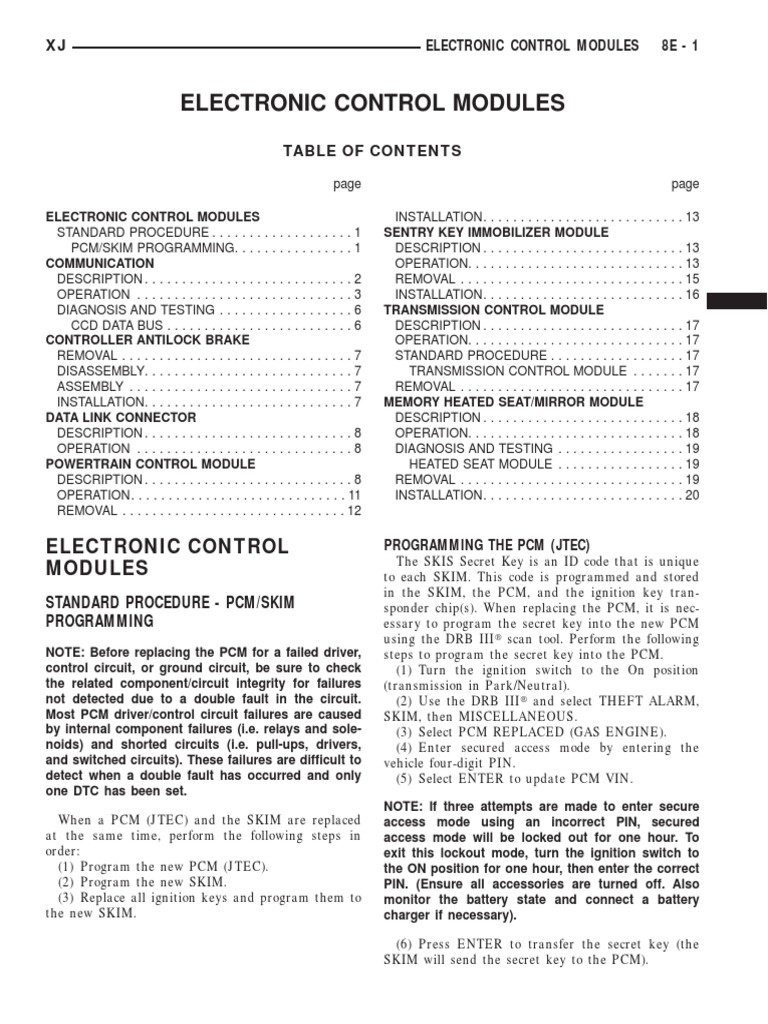 Chrysler PCM | PDF | Fuel Injection | Throttle
