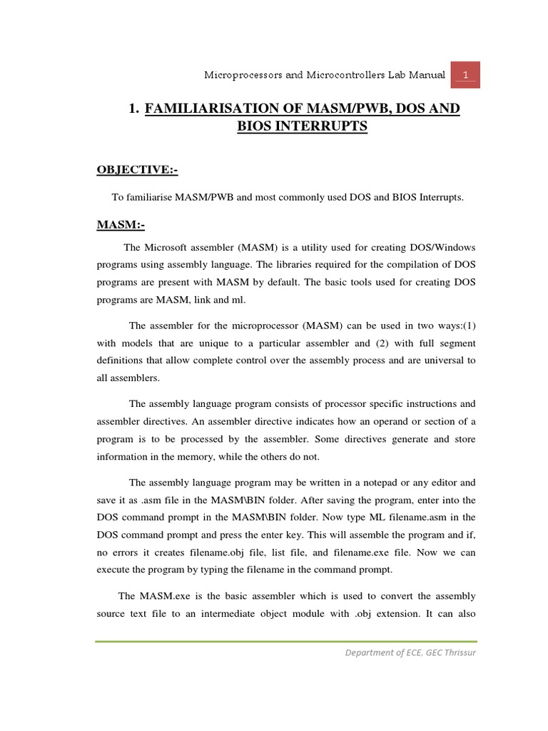 MPMC Lab Manual Cylcle 1 | PDF | Assembly Language | String (Computer Science)