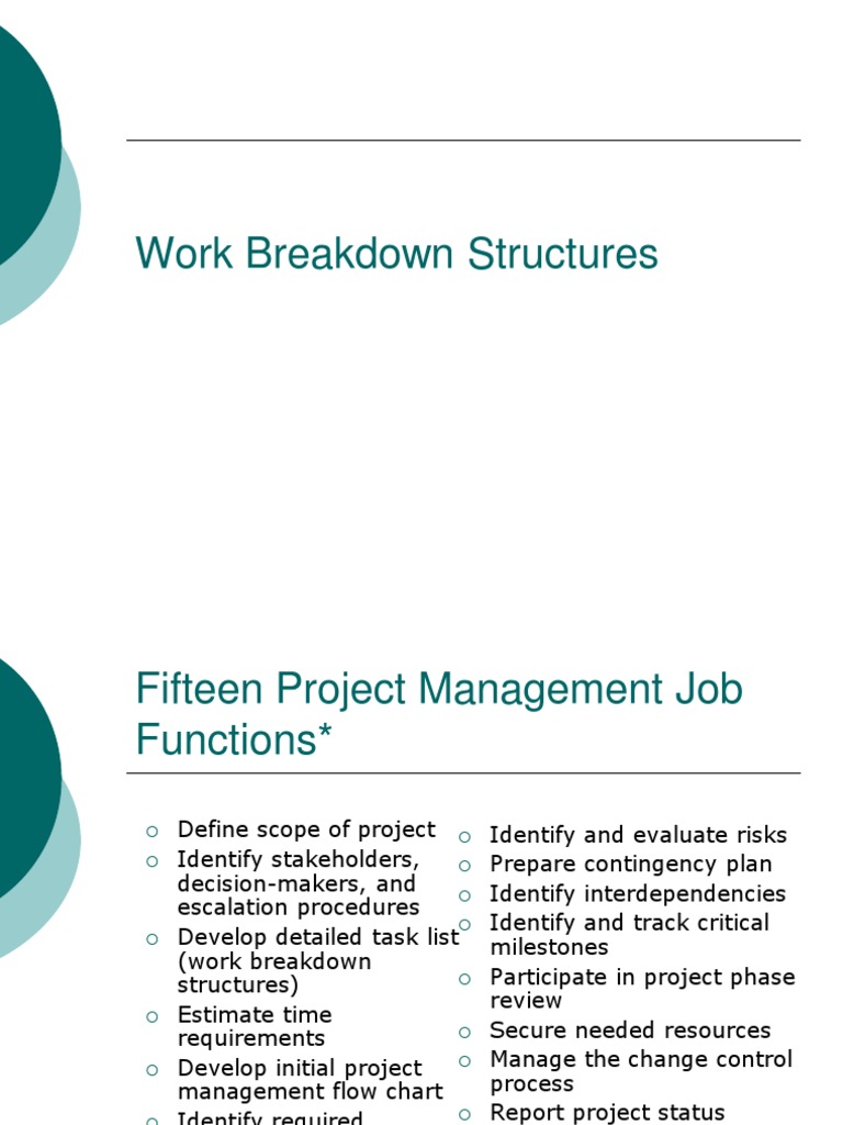 Work Breakdown Structures de PMI PDF | PDF | Project Management ...