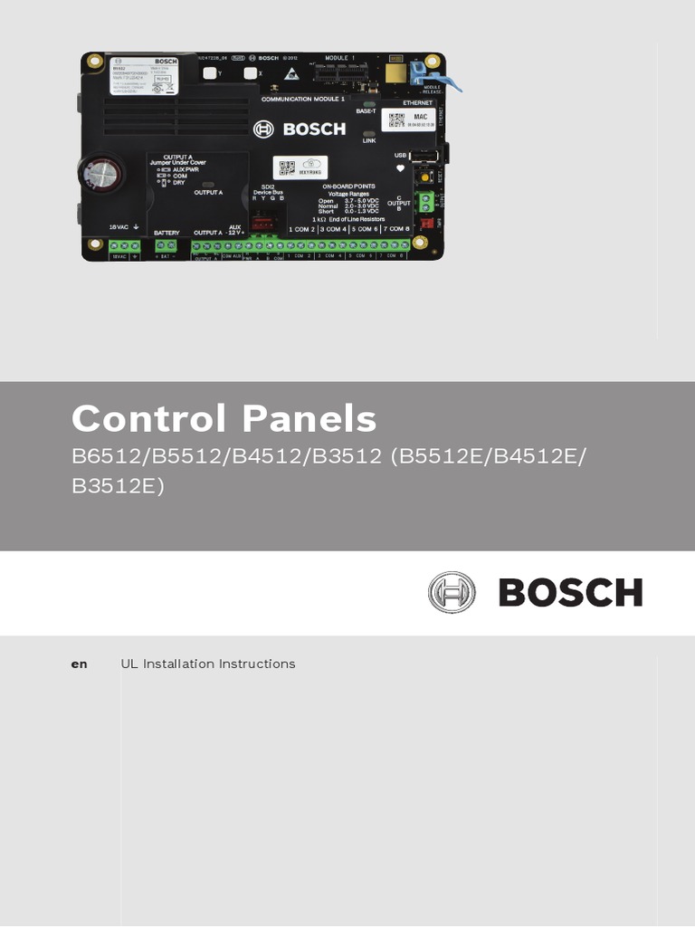 B5512 B4512 B3512 UL Installation Manual enUS 10684737547 | PDF ...