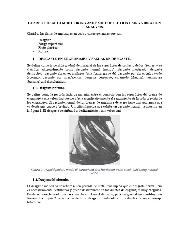 Gearbox Health Monitoring And Fault Detection Using Vibration Analysis Pdf