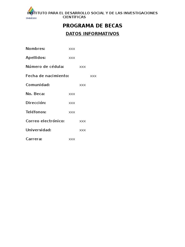 Formato-Datos Informativos | PDF