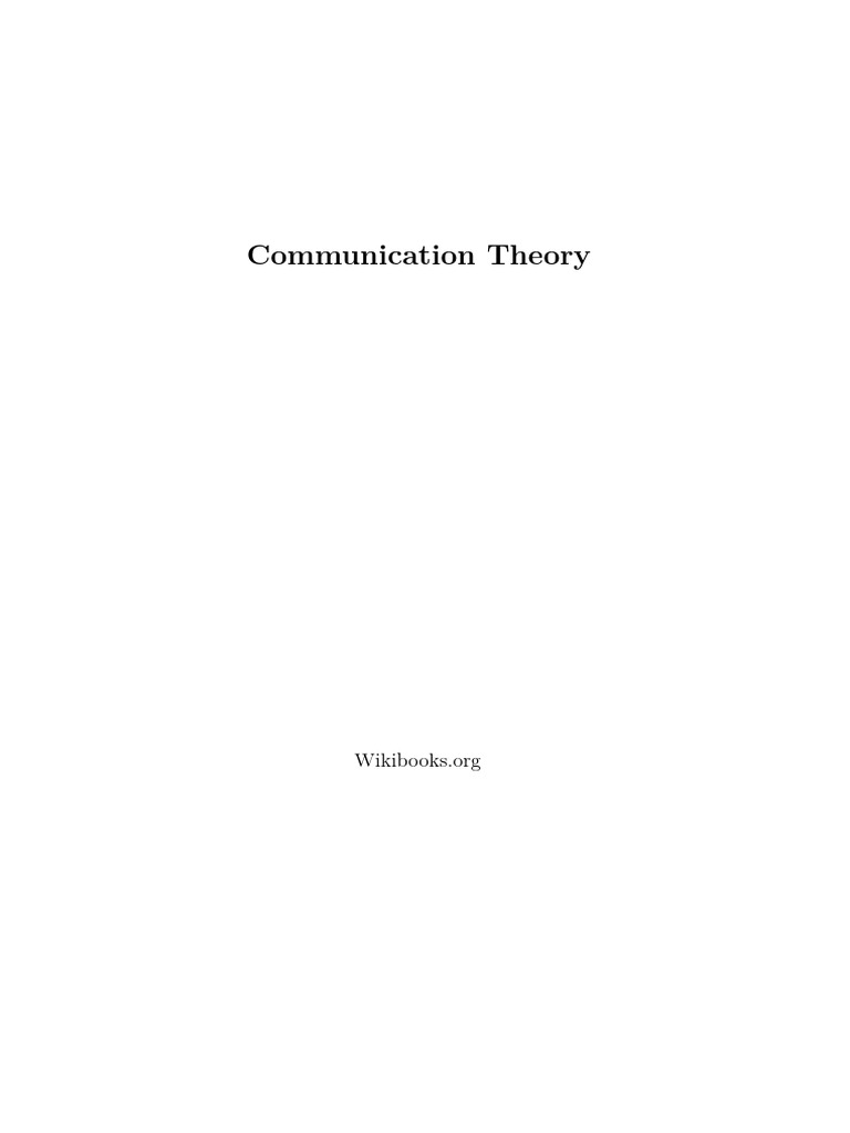 Communication_Theory.pdf | Interpersonal Communication | Interpersonal ...