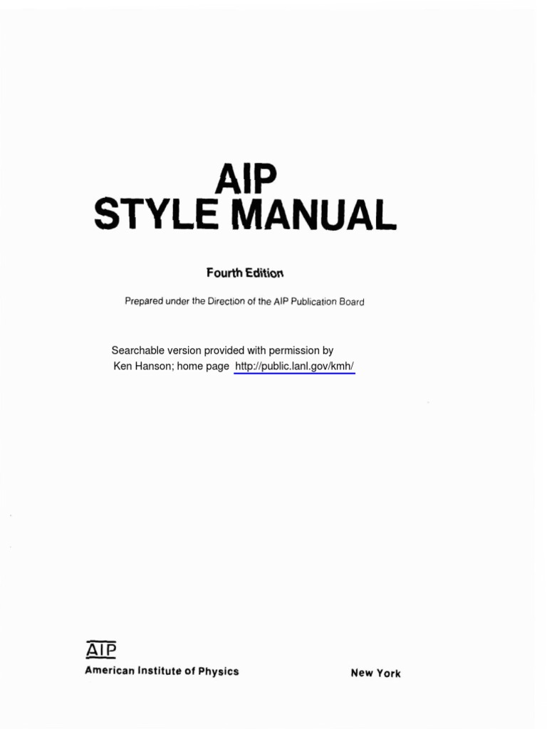 AIP Style PDF | PDF | Citation | Paragraph