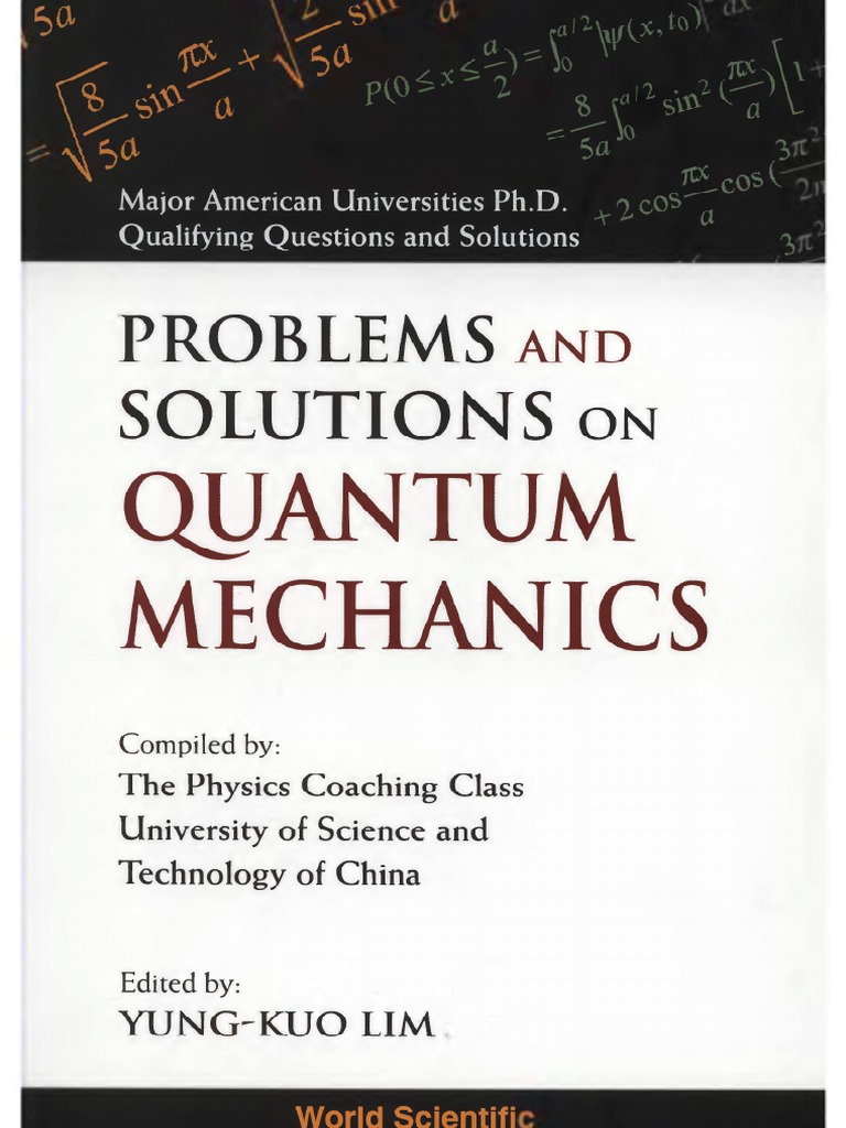 Problems and Solutions On Quantum Mechanics | PDF