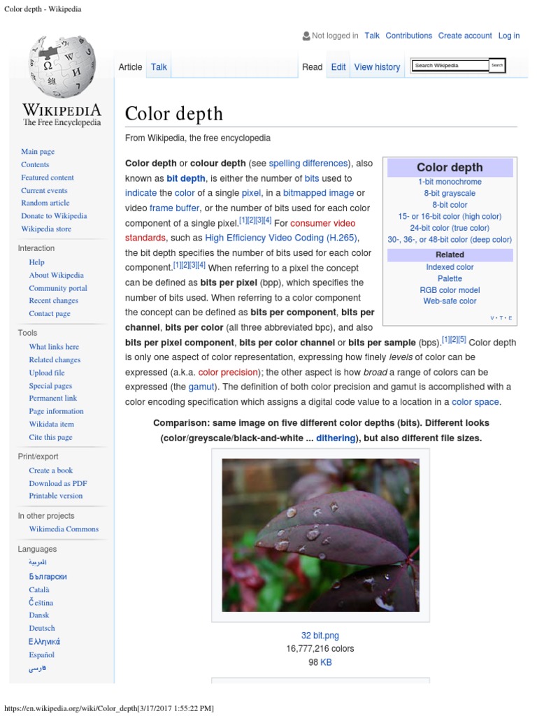 Color Depth - Wikipedia | Download Free PDF | Graphic Design ...