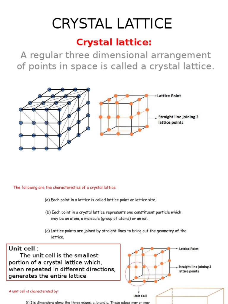 Crystal Lattice | Download Free PDF | Crystal Structure | Crystallography