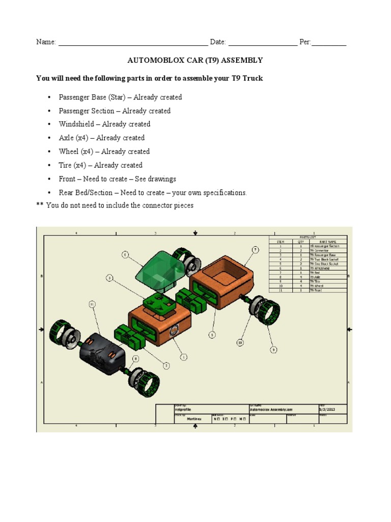 Automoblox Car Assembly | PDF | Automotive Industry | Transportation Engineering