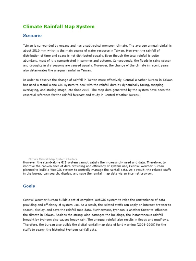 Taiwan WebGIS Climate Rainfall System | PDF | Computers