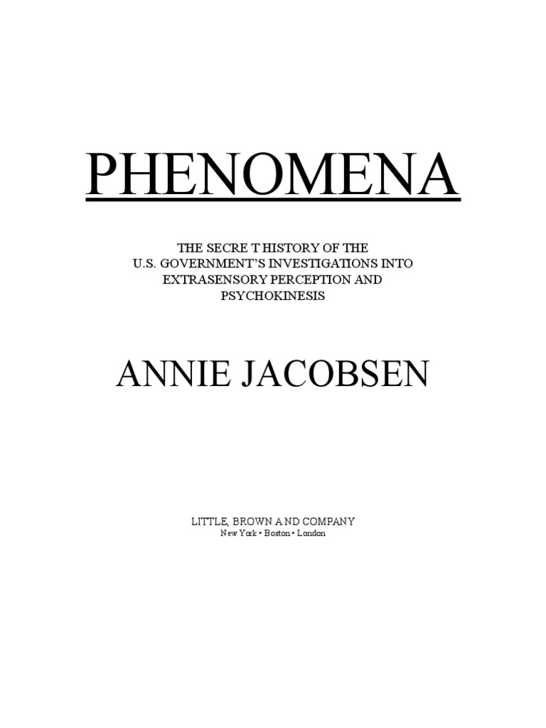 Excerpt From "Phenomena" by Annie Jacobsen. | PDF | Rudolf Hess ...