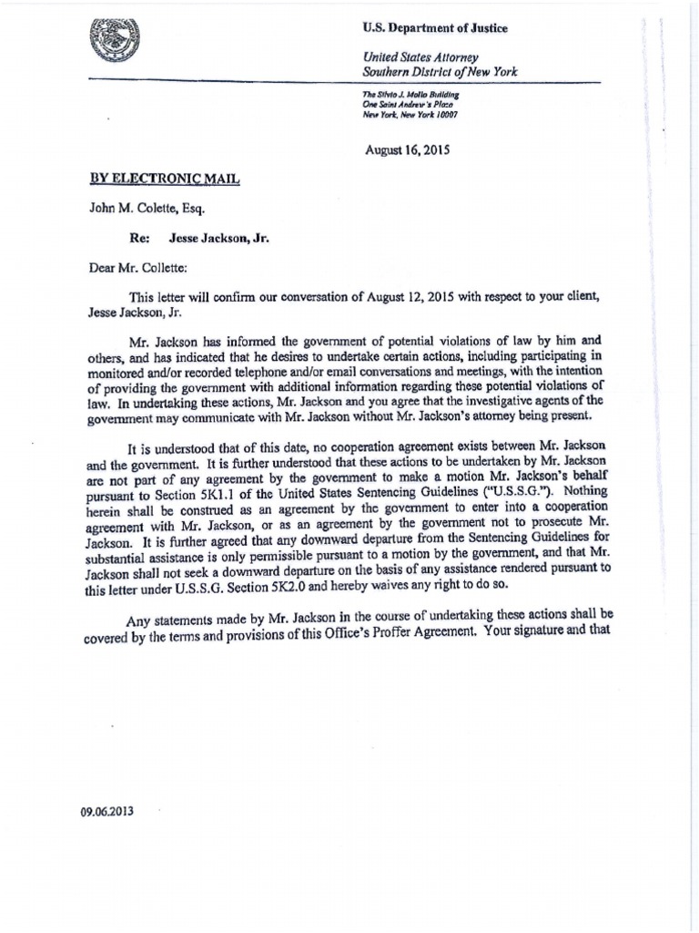 Aug. 16, 2015, USDOJ Letter | PDF