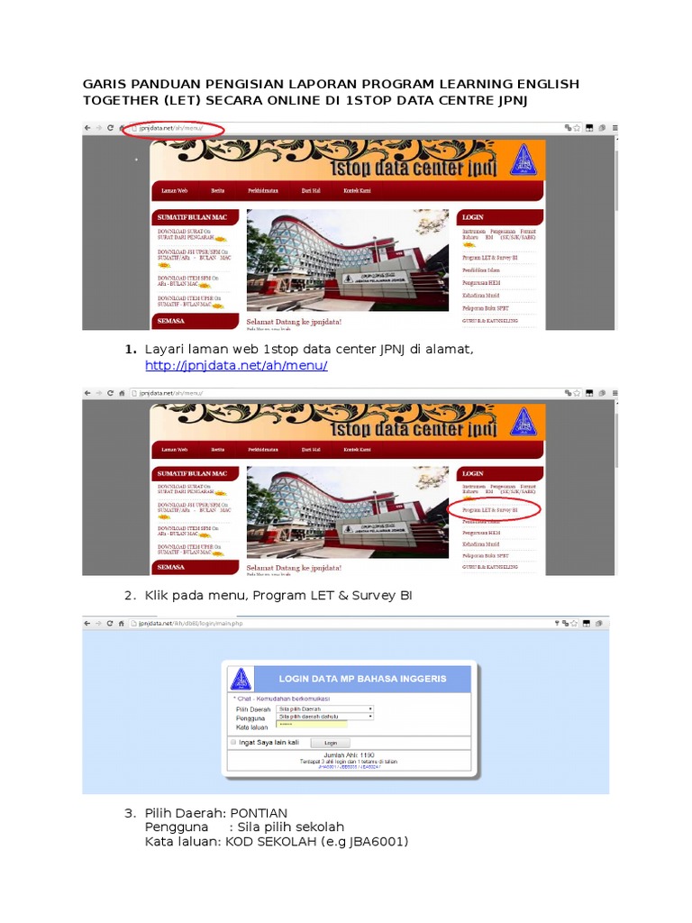 Garis Panduan Pengisian Laporan Program Learning English Together | PDF Garis Panduan Pengisian Laporan Program Learning English Together | PDF
