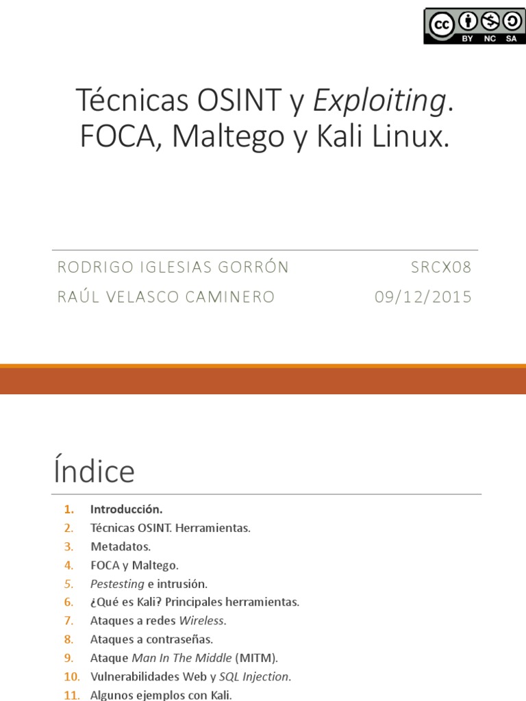 OSINT FOCA Kali Slides PDF | PDF | Contraseña | sistema de nombres de ...