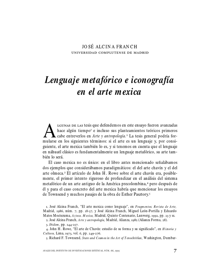 Alcina Franch José - Lenguaje Metafórico e Iconografía en El Arte ...