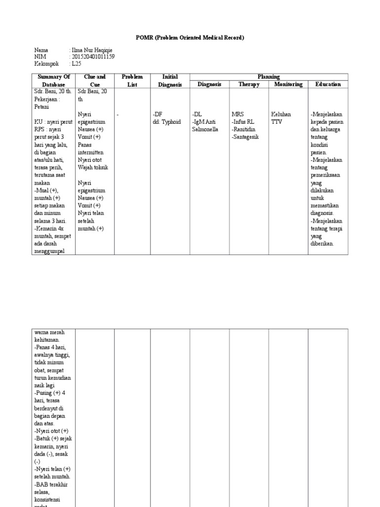 POMR Typhoid DD DF | PDF