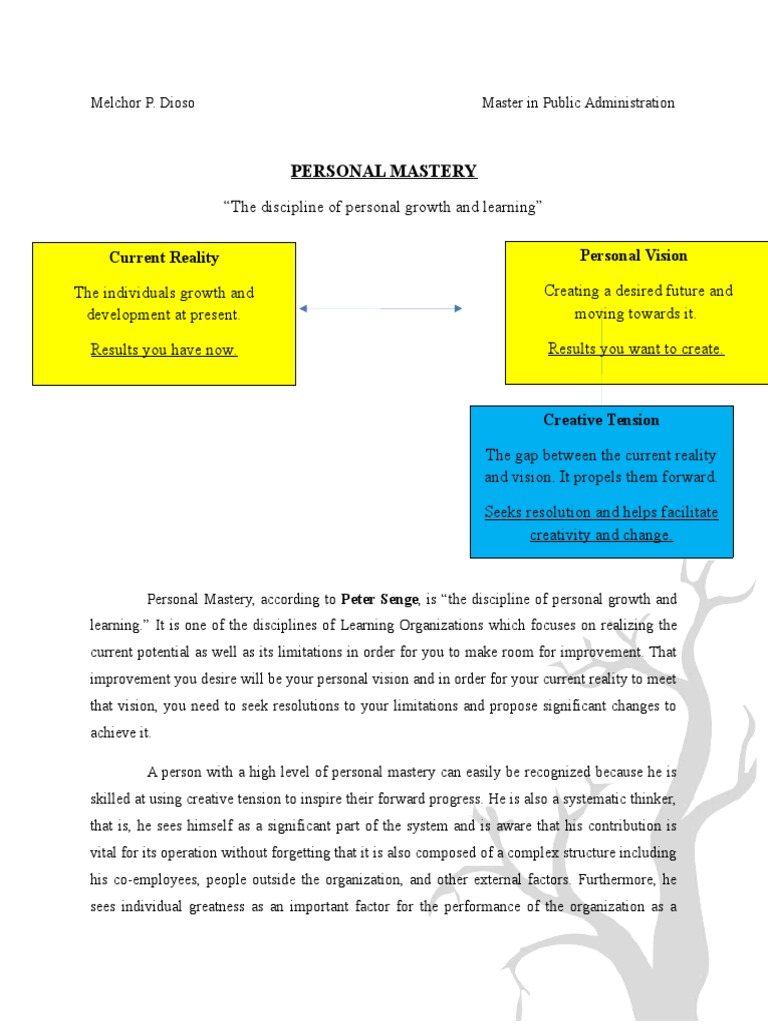 Personal Mastery | PDF | Creativity | Personal Development
