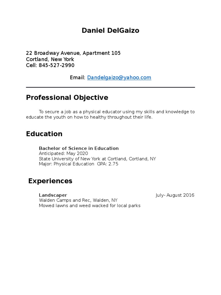 Intro Self Resume | PDF