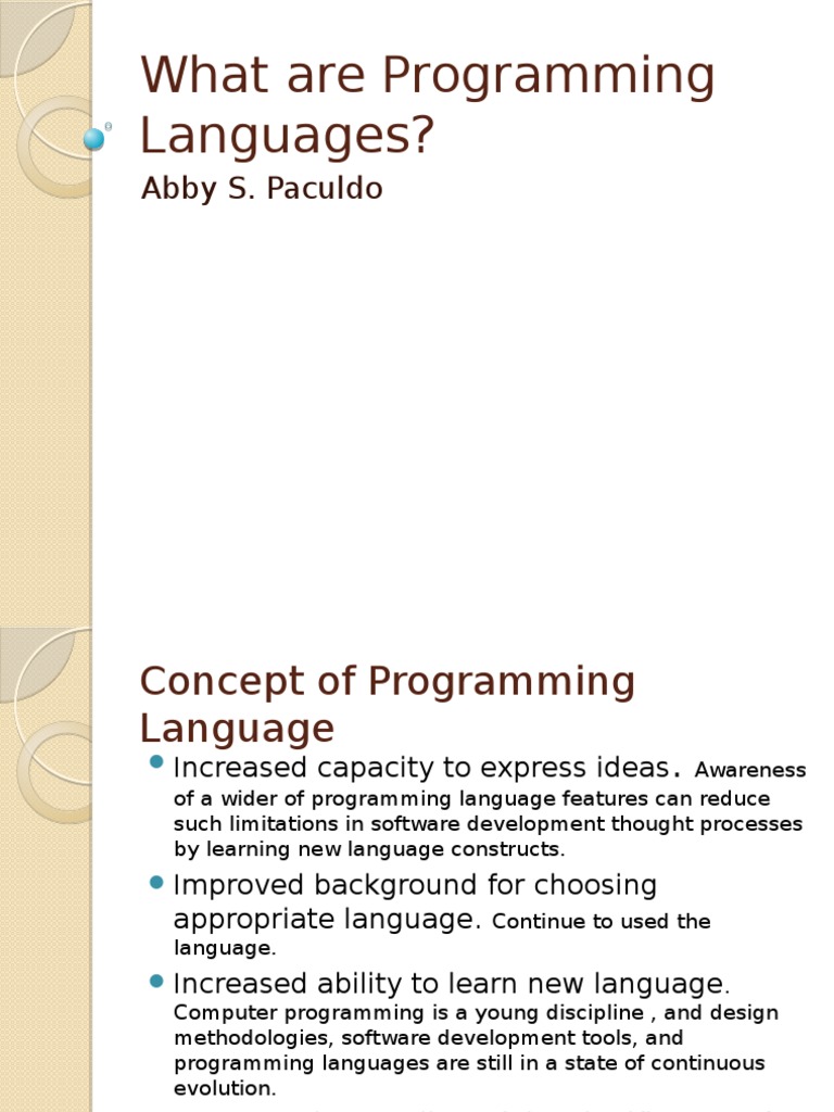 What Are Programming Languages Pdf Scope Computer Science Pointer Computer Programming 0930