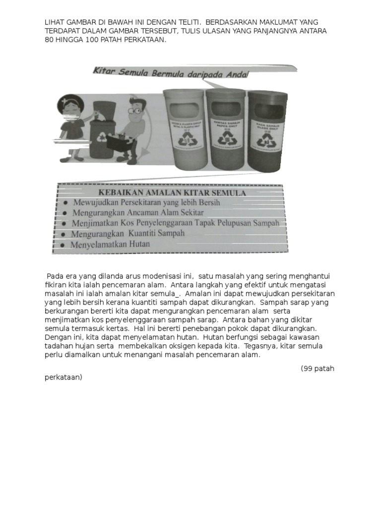 ULASAN Amalan Kitar Semula | PDF