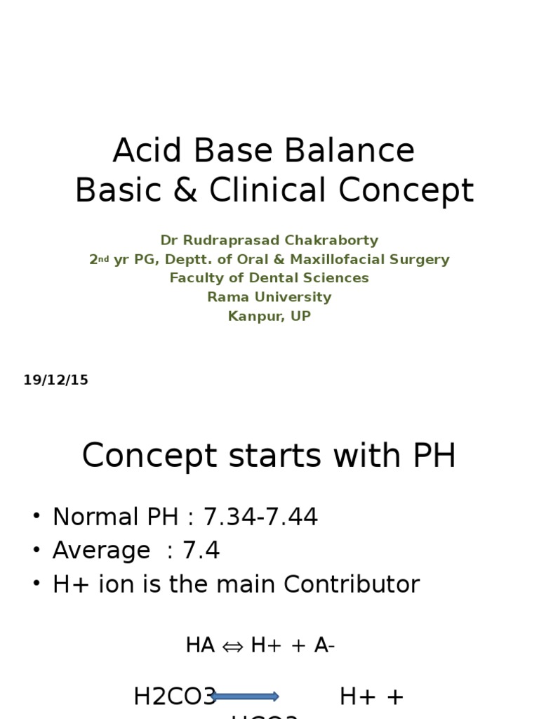 Understanding Acid-Base Balance Concepts | PDF | Science & Mathematics
