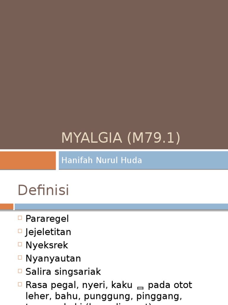 Diagnosis dan Pengobatan Myalgia | PDF