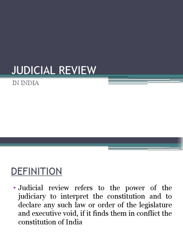 Understanding Judicial Review in India | PDF