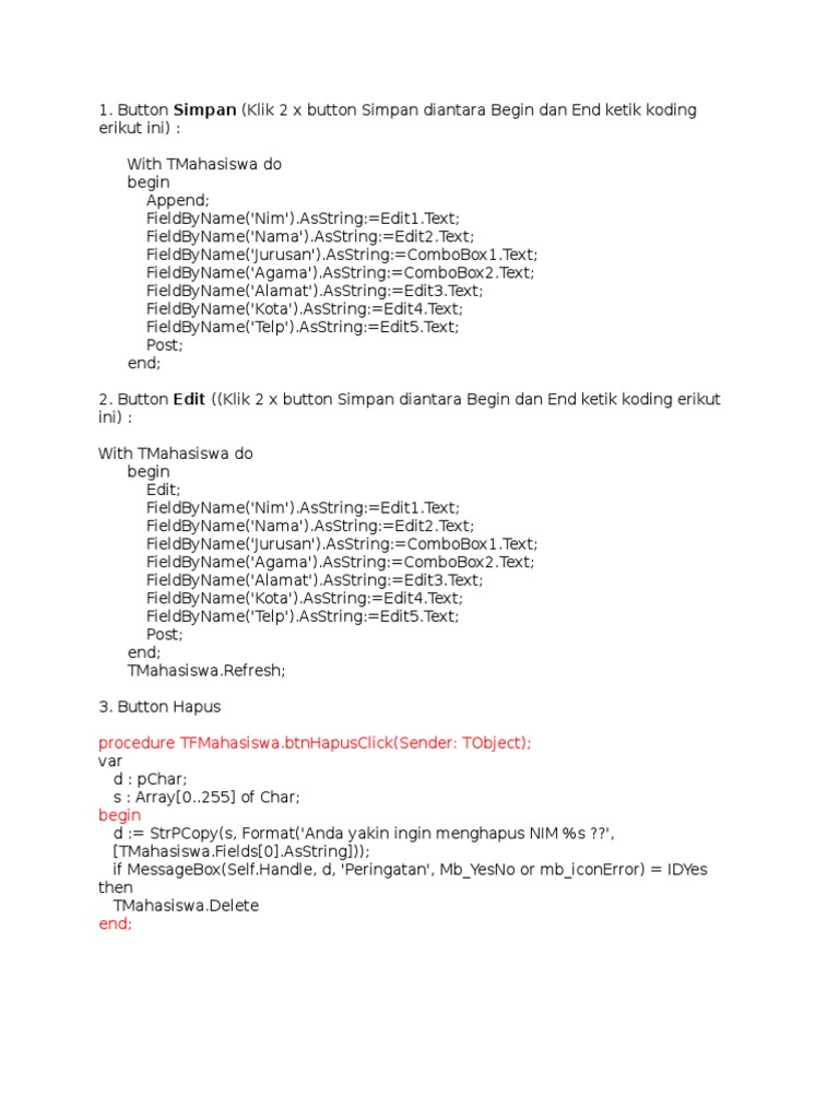 Source Code Delphi | PDF