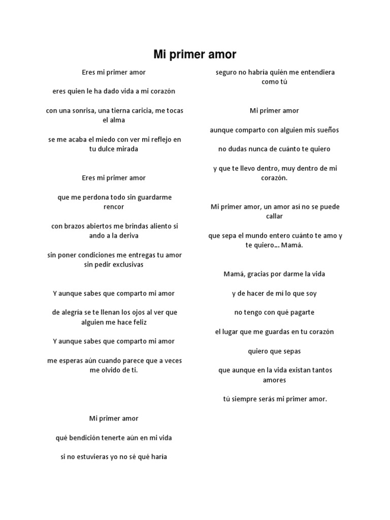 Poema - Mi Primer Amor | PDF