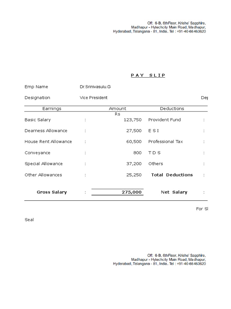 SALARY SLIP.xlsx | Tax Deduction | Government Finances