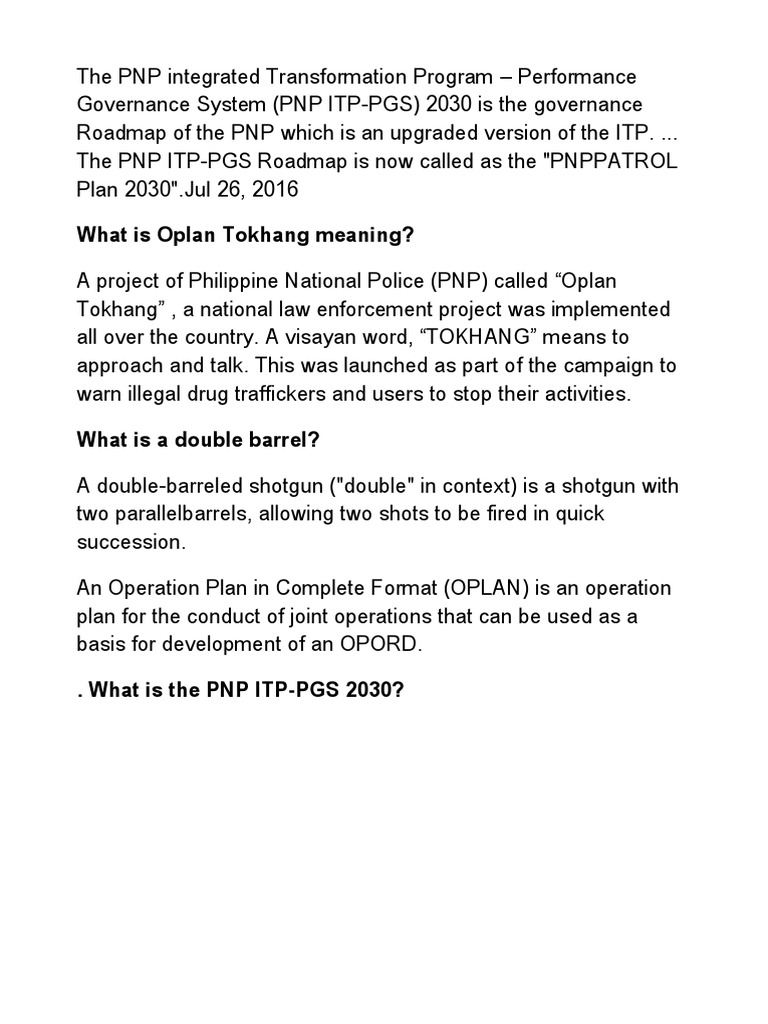 PNP PATROL Plan 2030 Overview | PDF | Police | Accountability