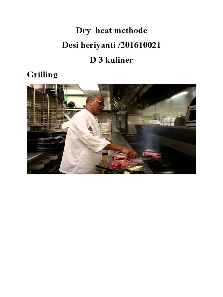 Dry Heat Methode Desi Heriyanti /201610021 D 3 Kuliner Grilling | PDF