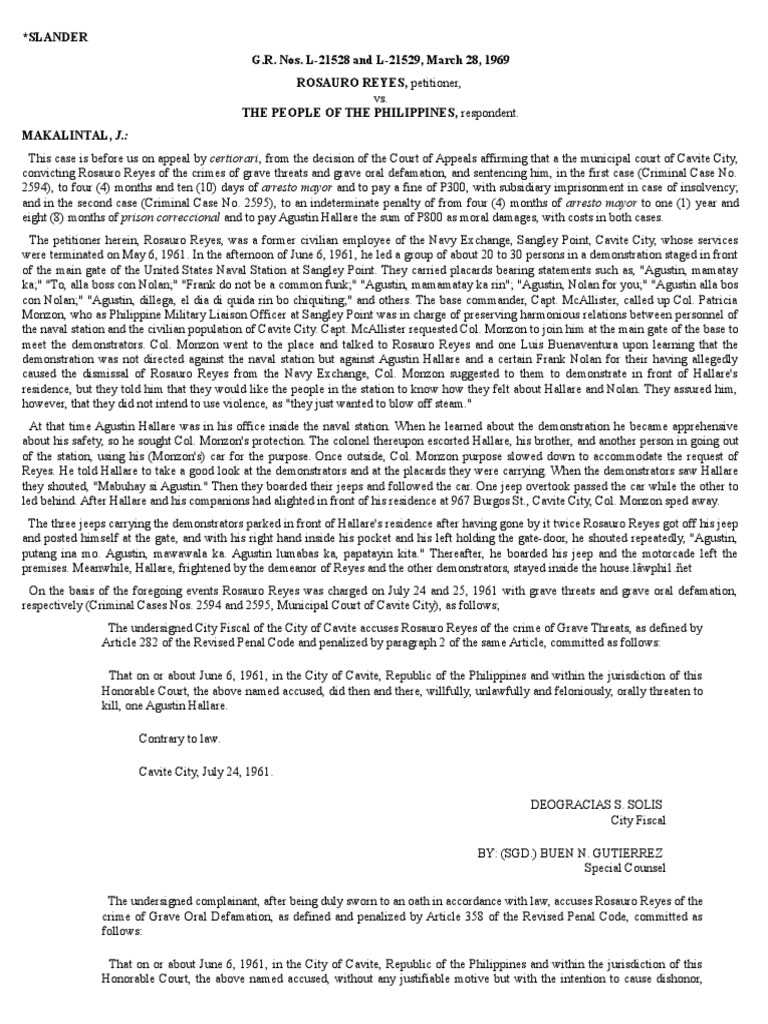 Slander | PDF | Defamation | Adultery