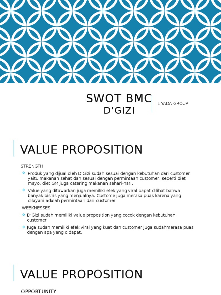 Swot BMC D'gizi | PDF