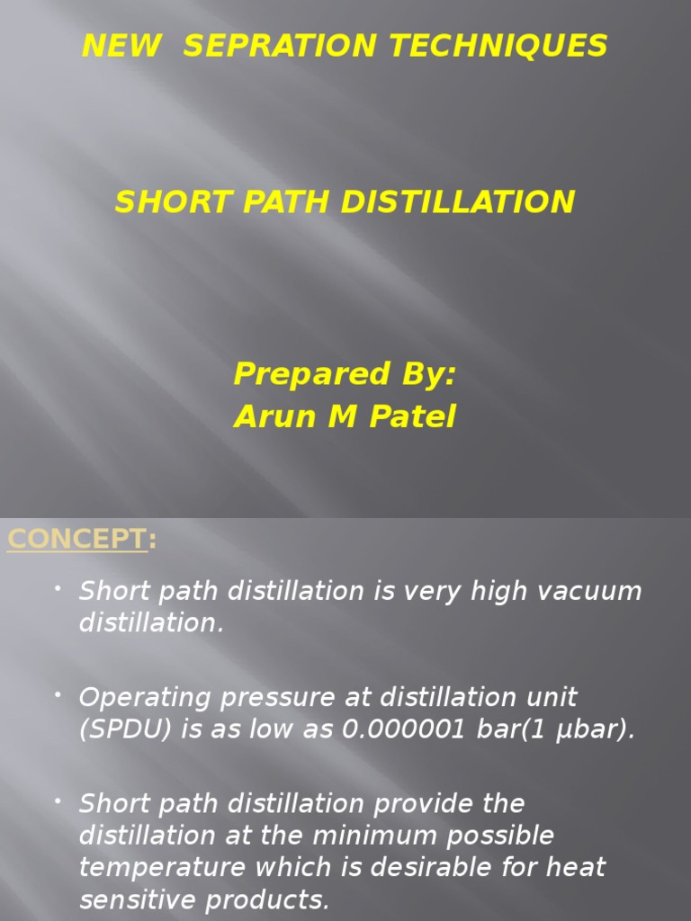 Advanced Short Path Distillation | PDF | Home & Garden