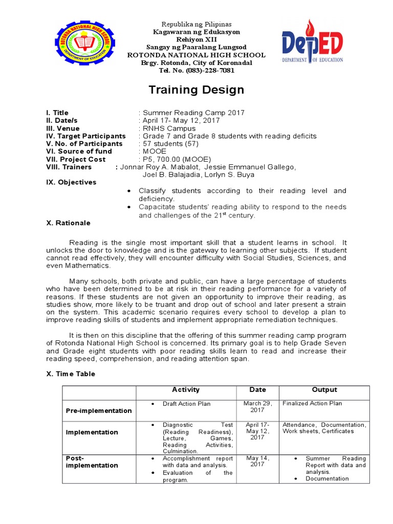 Training Design | Download Free PDF | Learning | Cognition