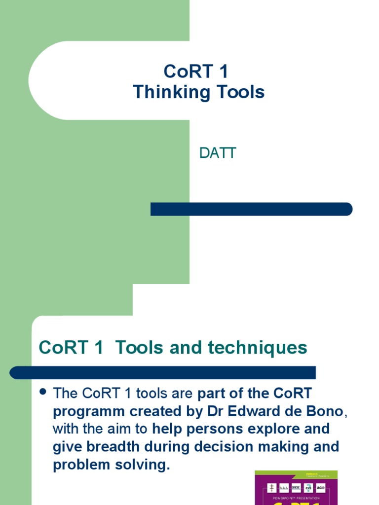 CoRT 1 Tools | PDF | Goal | Thought