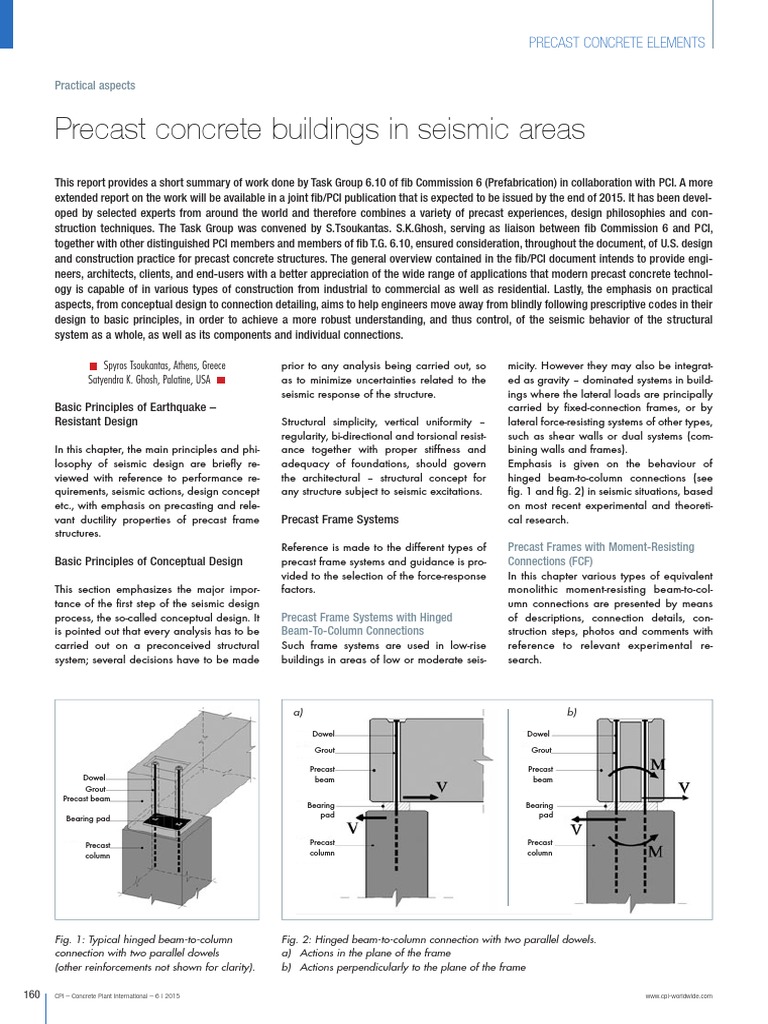 Precast Concrete Buildings in Seismic Areas | PDF | Precast Concrete ...