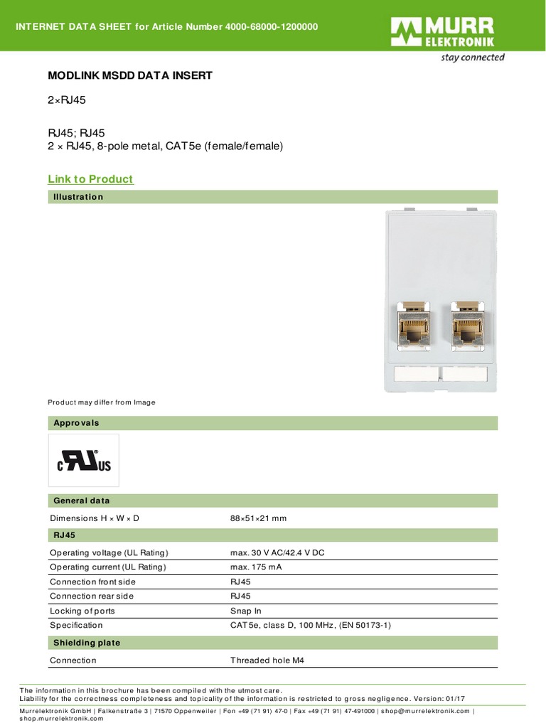 4000-68000-1200000_Data Sheet_en | PDF | Physical Layer Protocols